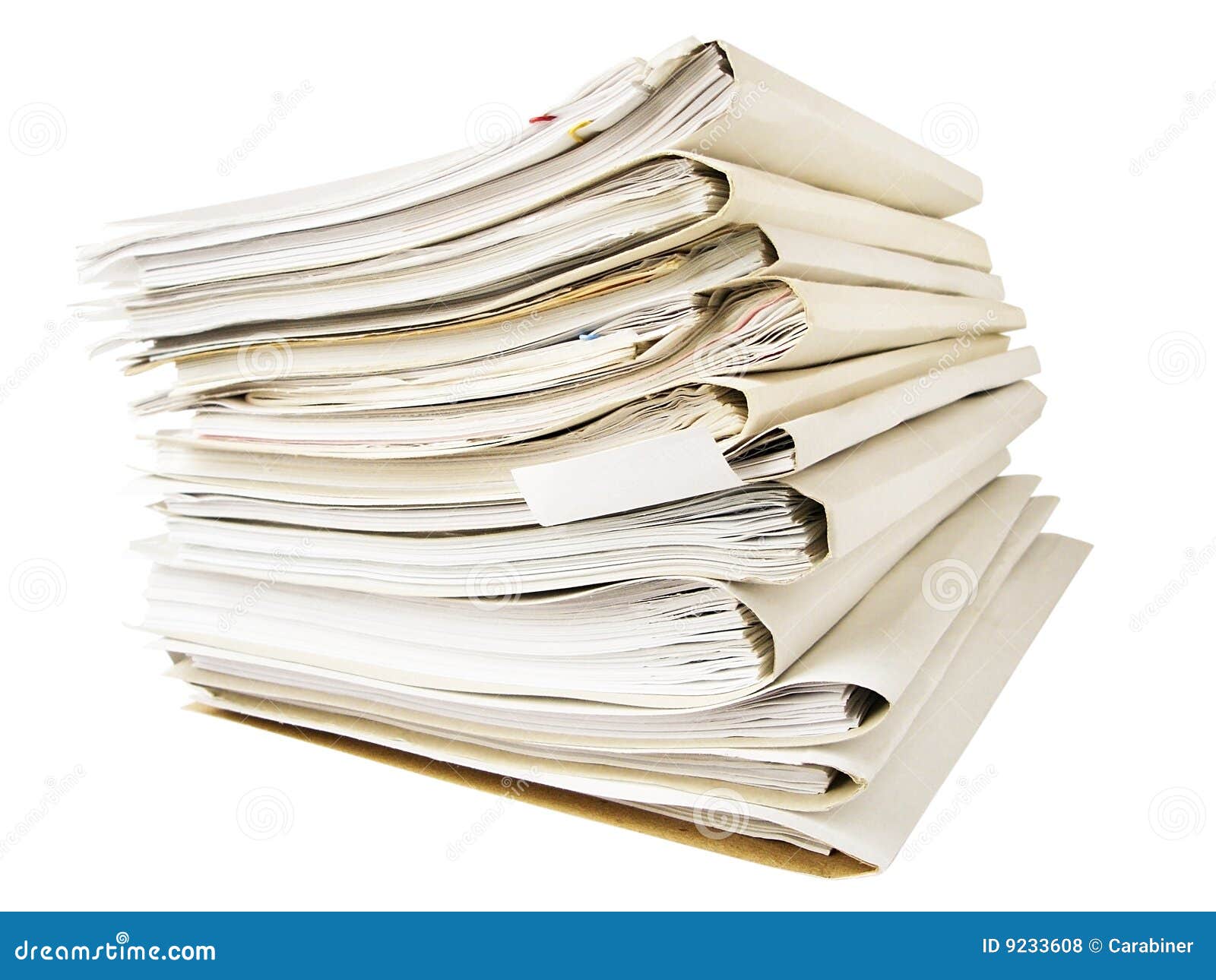 Stack of folders stock photo. Image of folders, papers - 9233608