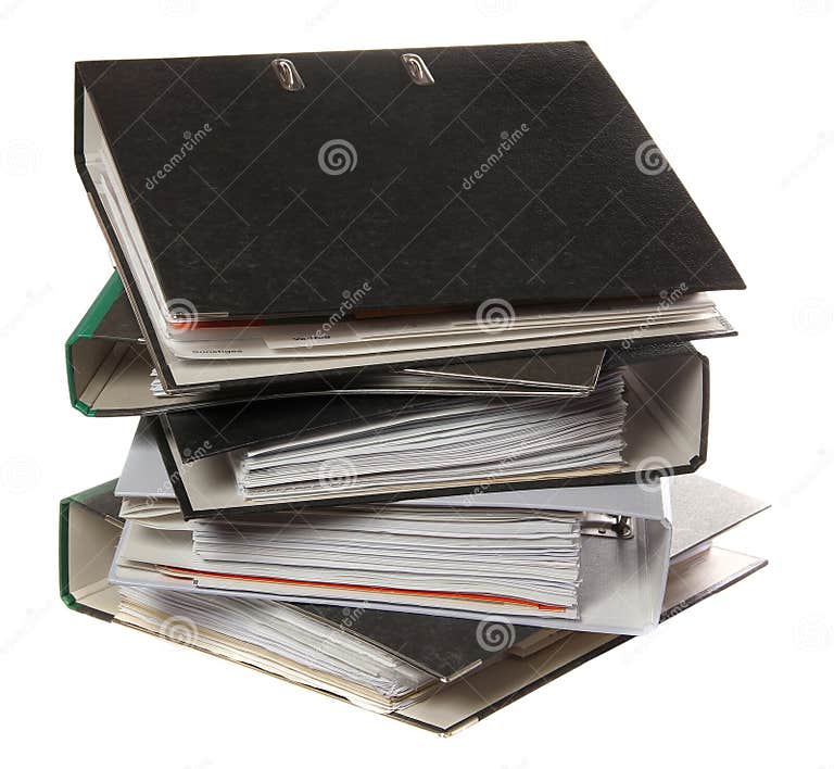 Stack of Folders As Symbol for Lot of Work Stock Image - Image of busy ...