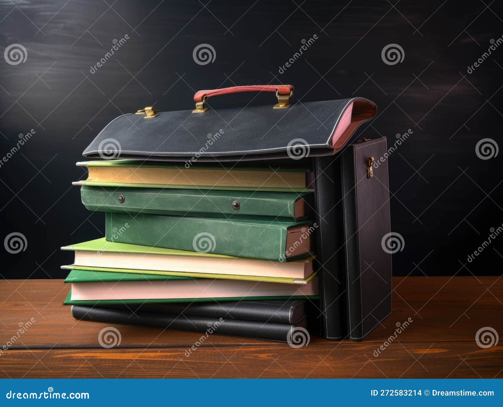 A Stack of Folders and Contracts Spilling Out of a Briefcase in Front ...