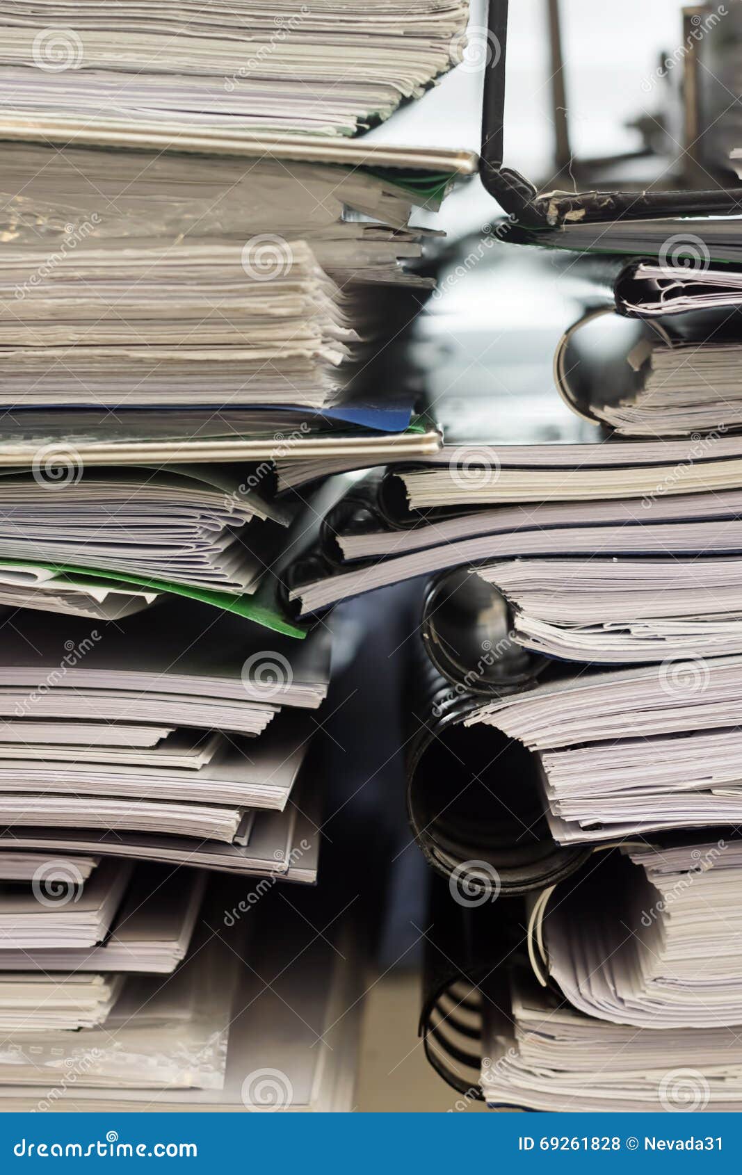 Stack of Folders with Documents Stock Photo - Image of documents ...