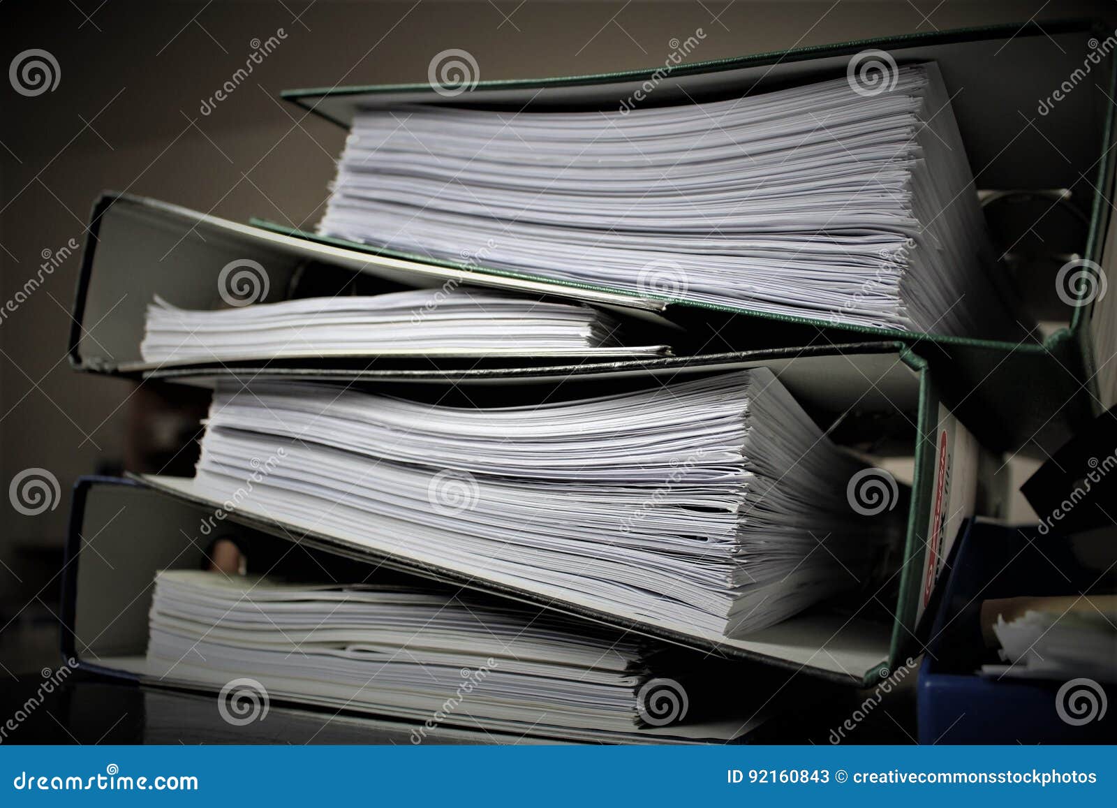 Stack Of Folders Picture. Image: 92160843