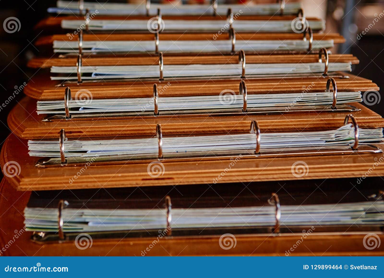 A Stack of Folders Menu in the Bar Stock Photo - Image of luxury ...