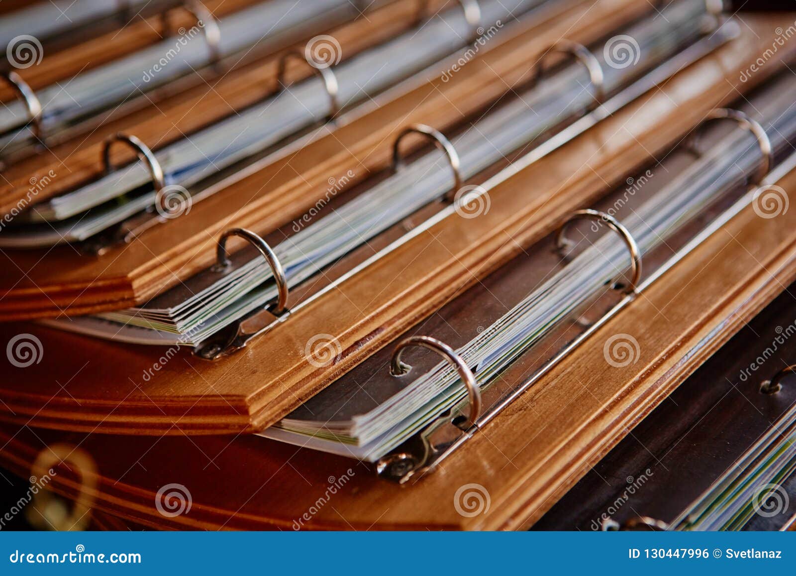 A Stack of Folders Menu in the Bar Stock Photo - Image of card, folder ...