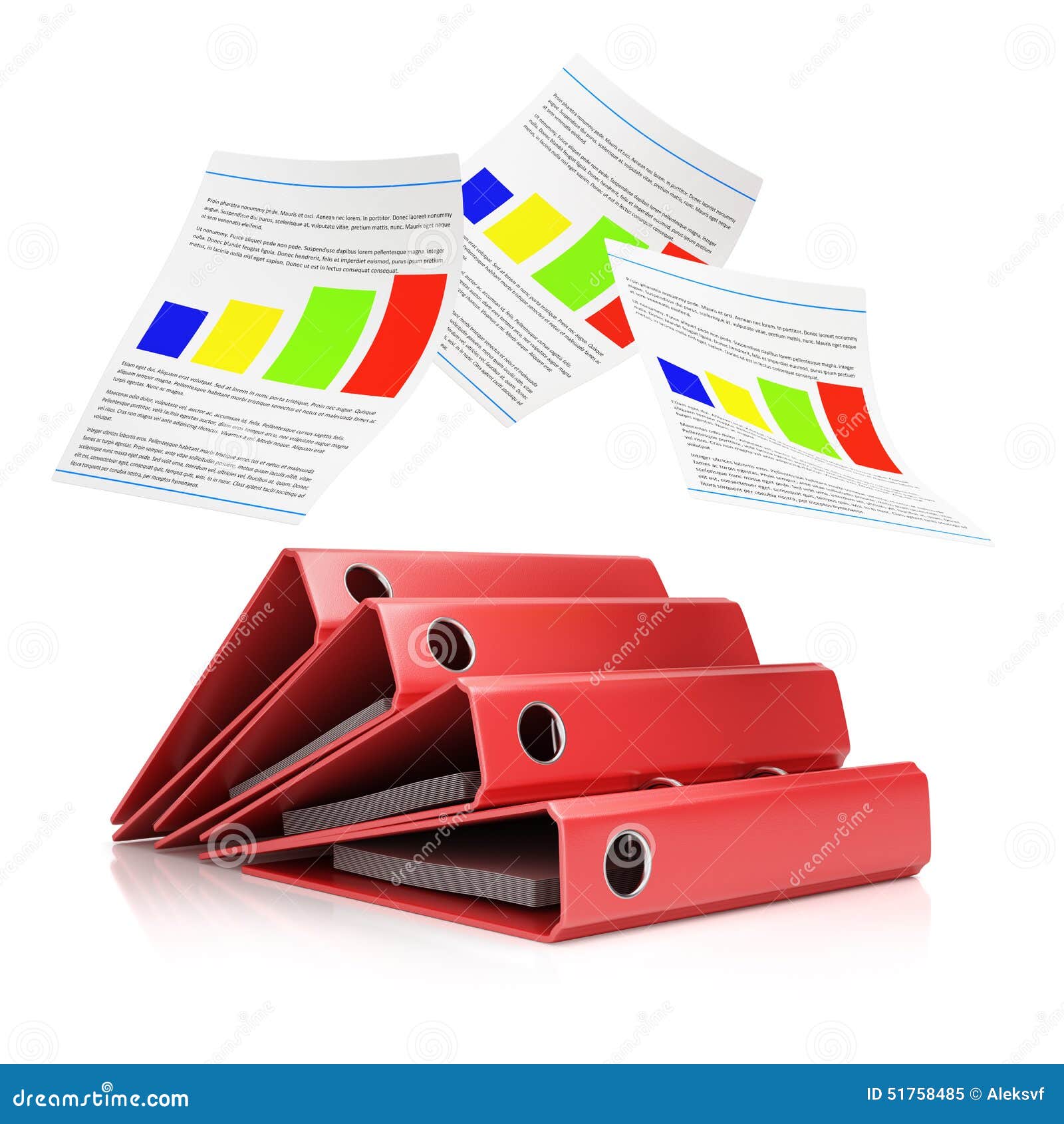 Stack of folders and paper stock illustration. Illustration of folders ...