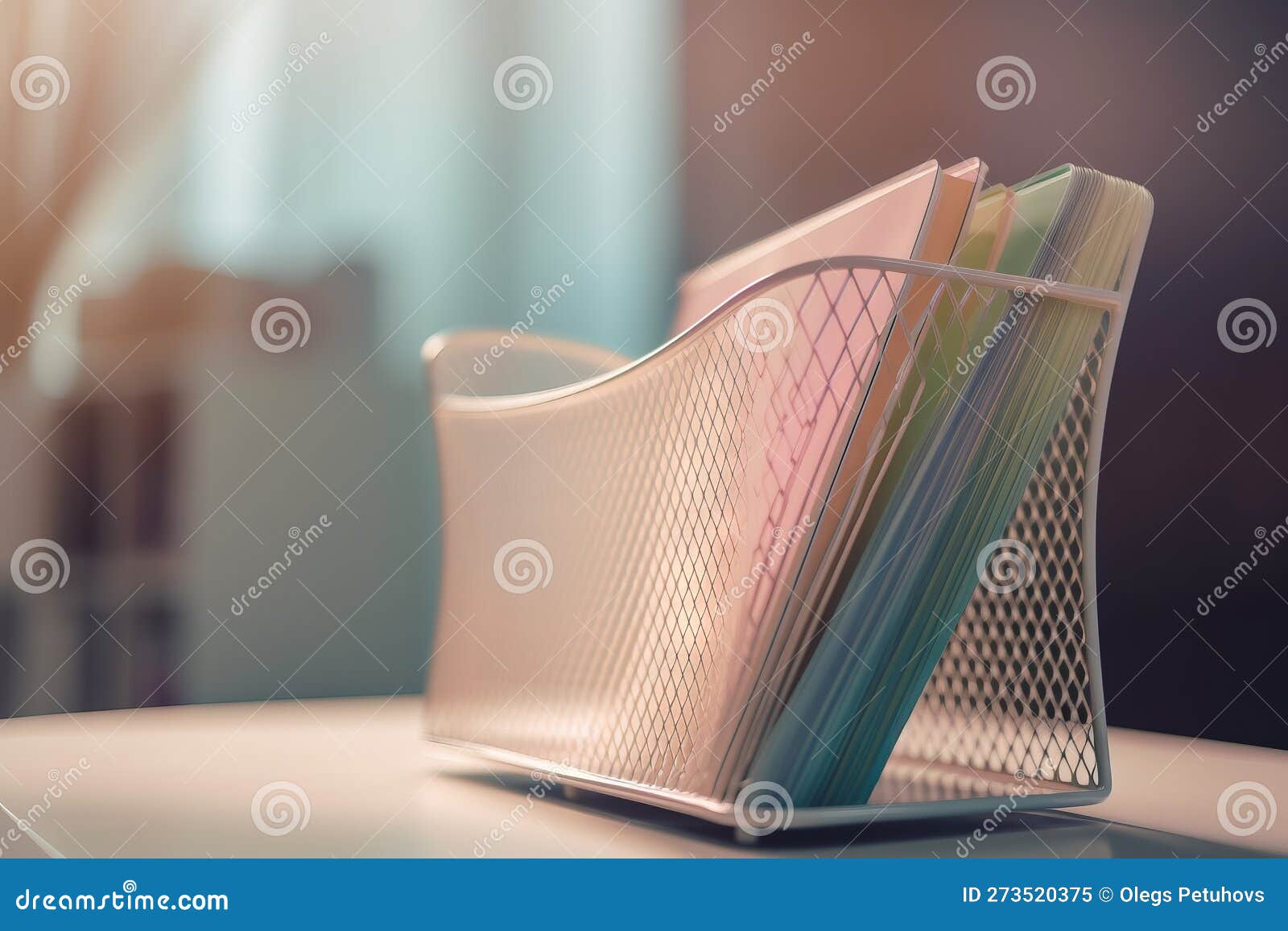 A Stack of Folders Sitting on Top of a Table Stock Image - Image of ...