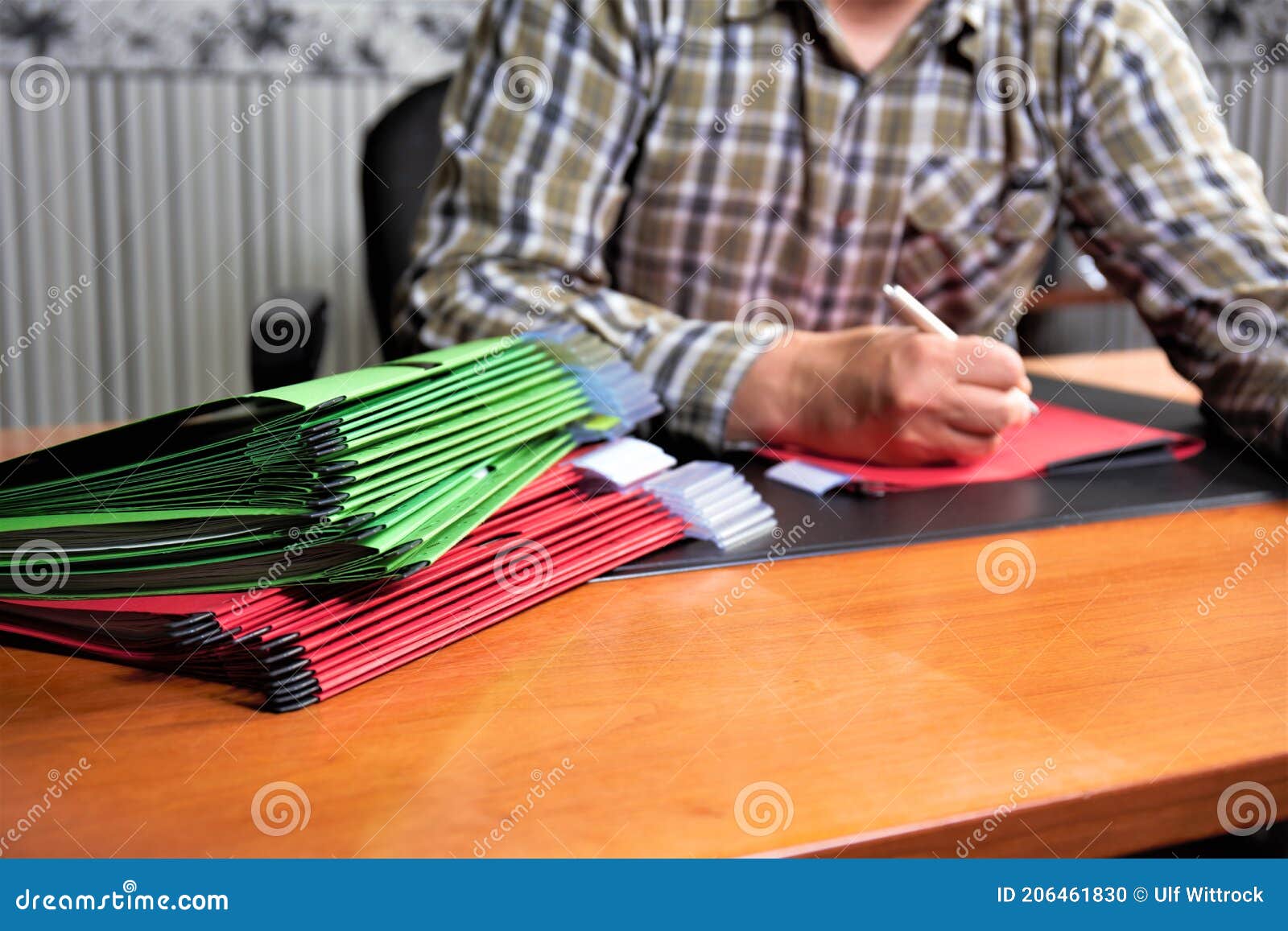 Stack of folders stock photo. Image of literature, stack - 206461830