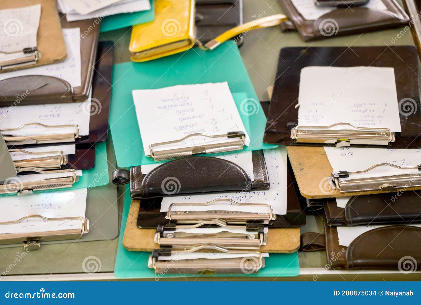 Stack of Food Order Paper on Clipboard Stock Photo - Image of ...