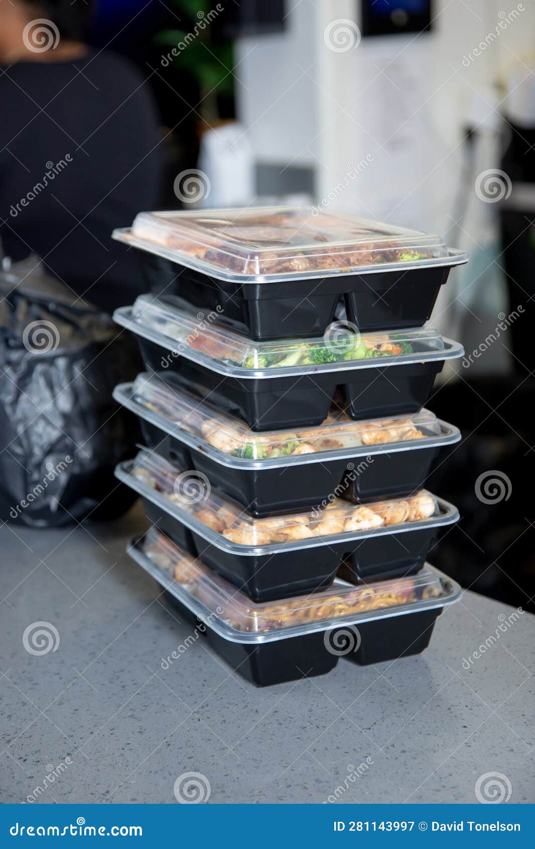 Stack of Food Plastic Contaienrs Stock Image - Image of restaurant ...
