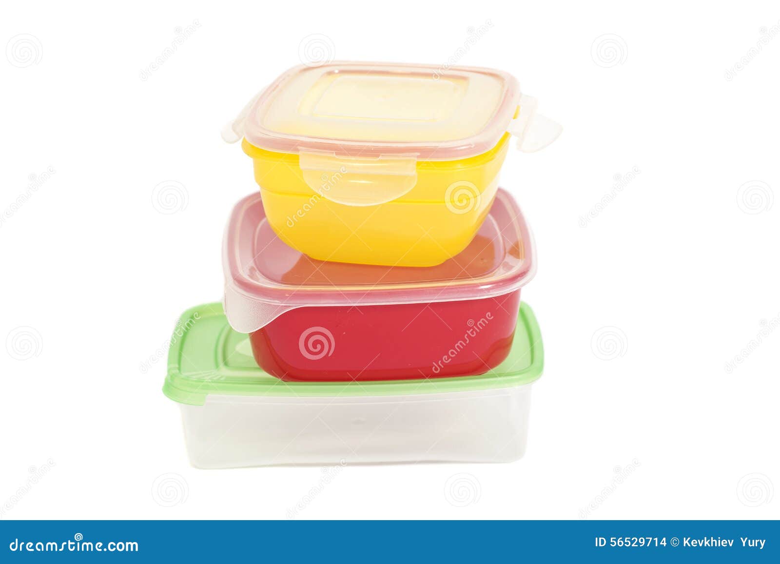 Stack of Food Plastic Containers Stock Photo - Image of multicolored ...