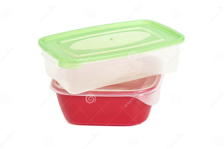 Stack of Food Plastic Containers Stock Photo - Image of container ...