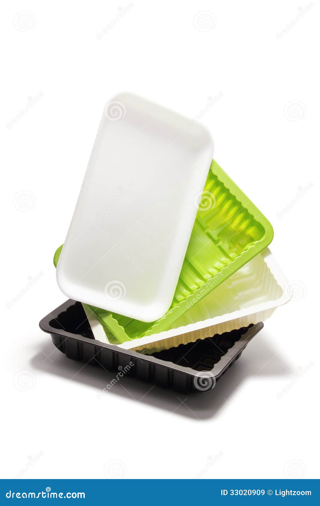 Stack of Food Trays stock image. Image of balance, plastic - 33020909