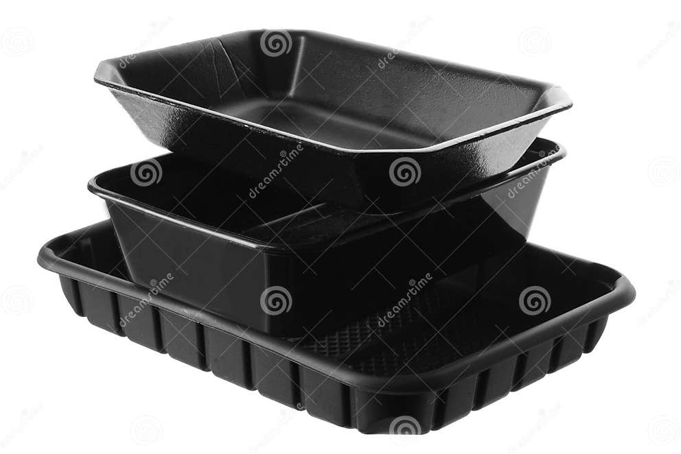 Stack of Food Trays stock photo. Image of containers - 66791928