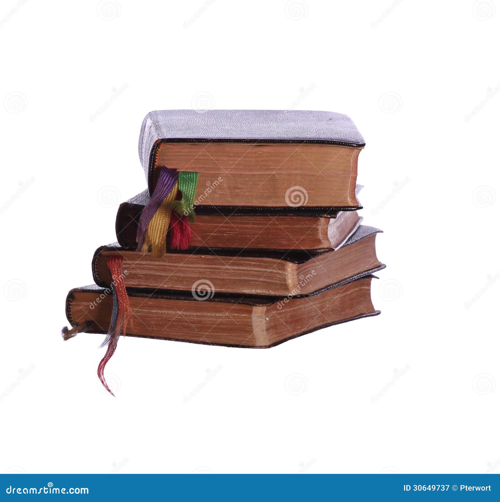 Stack of four aged books stock image. Image of hardcover - 30649737