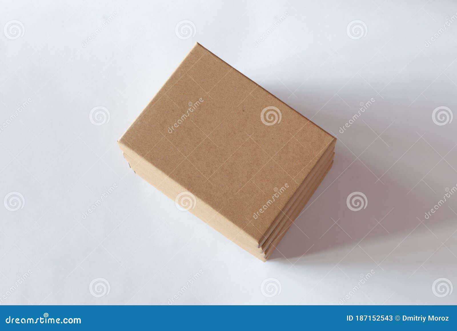 Blank Closed Carton Box Packaging Stock Image - Image of pile ...