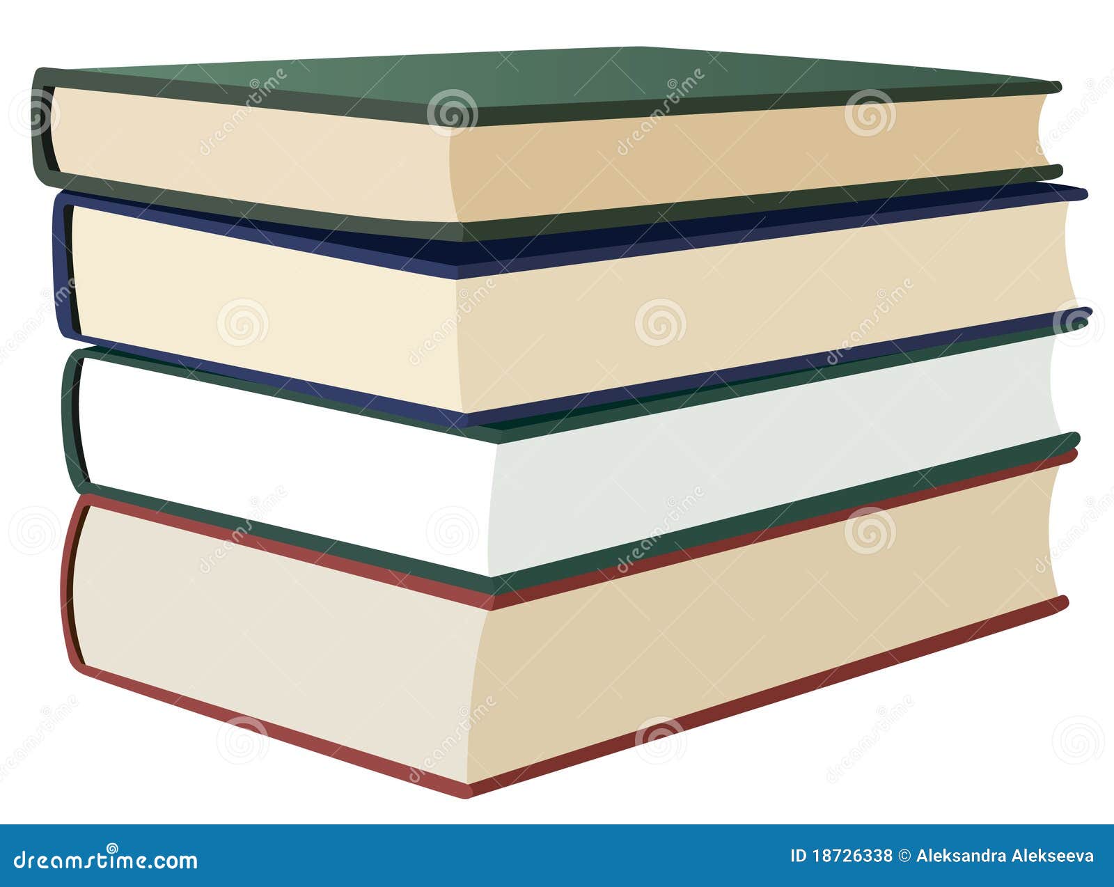Stack of four books stock vector. Illustration of stack - 18726338
