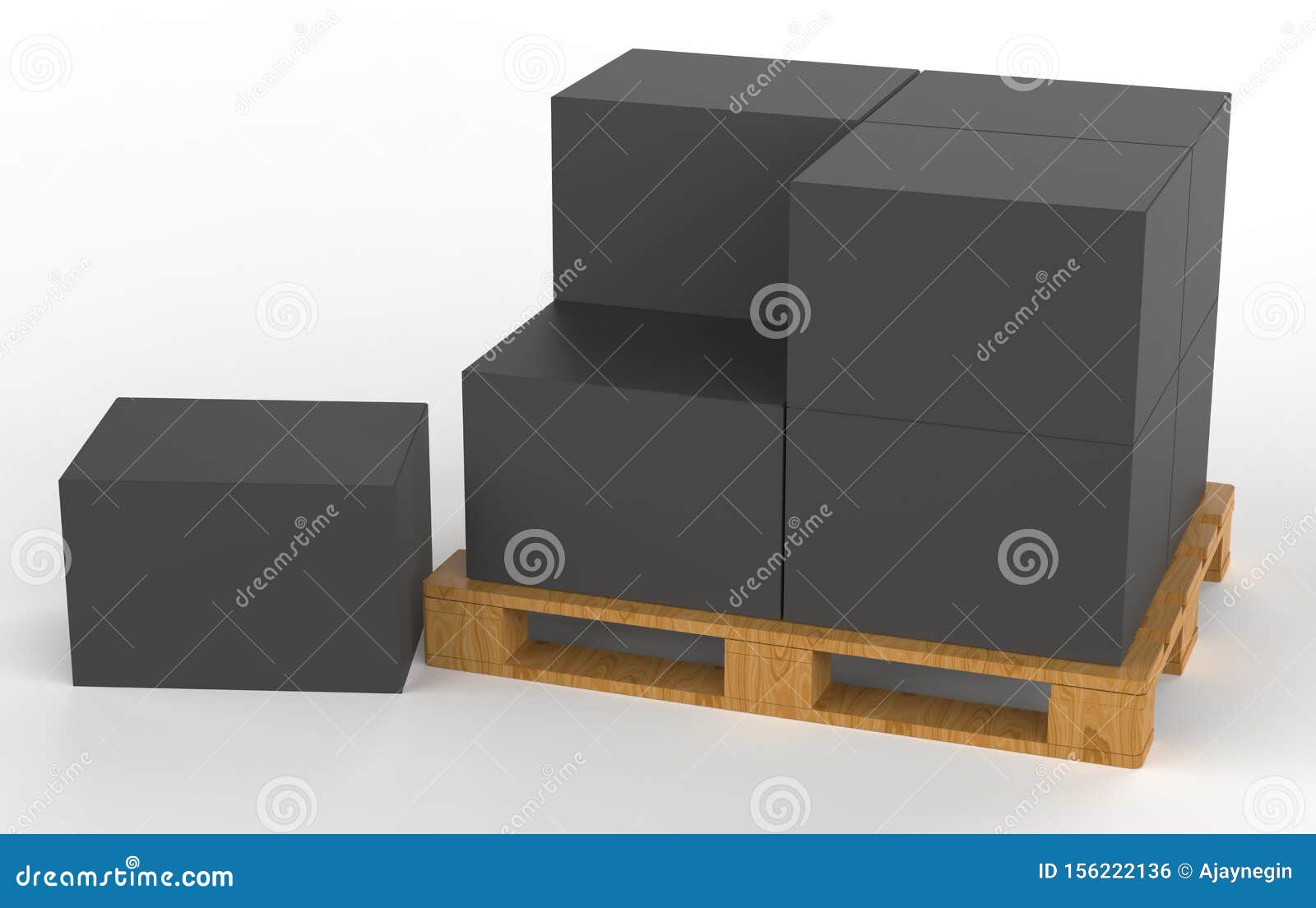 Stack of four boxes stock illustration. Illustration of object - 156222136