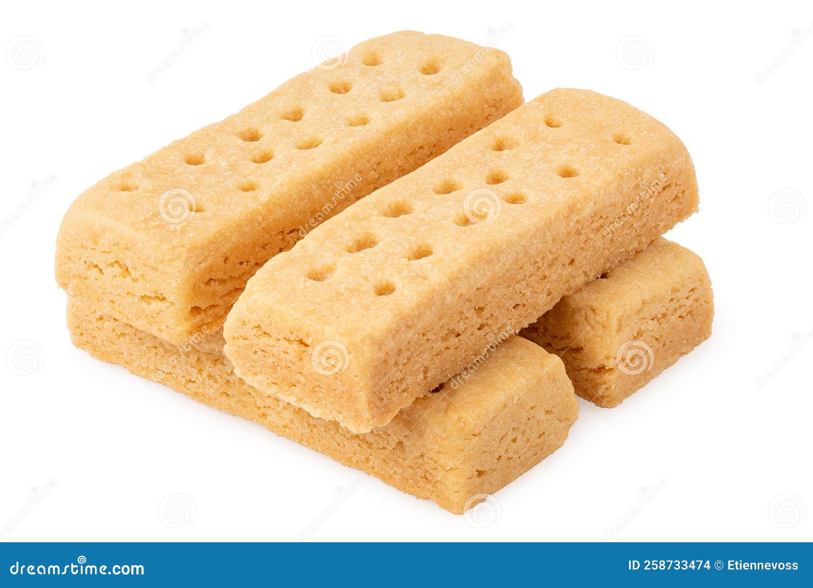 Stack of Four Butter Shortbread Finger Biscuits Stock Photo - Image of ...