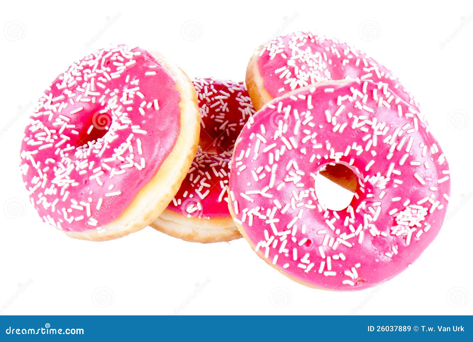 Stack of four donuts stock image. Image of food, colors - 26037889
