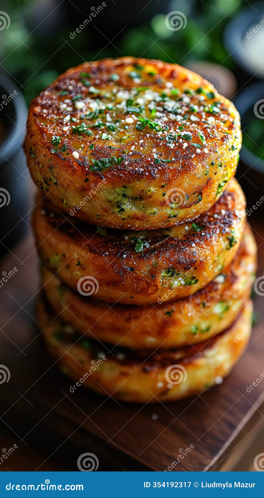 Stack of Four Fried Food Items, Including a Stack of Four Fried ...
