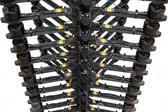 A Stack of Fpv Body Drones with Four Engines and Frontal Cameras. Each ...