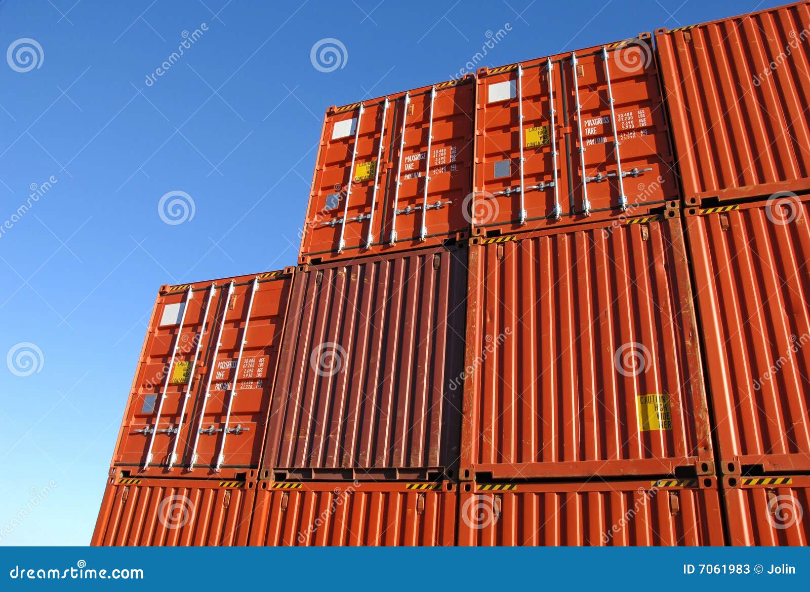 Stack of Freight Containers Stock Image - Image of ship, stack: 7061983