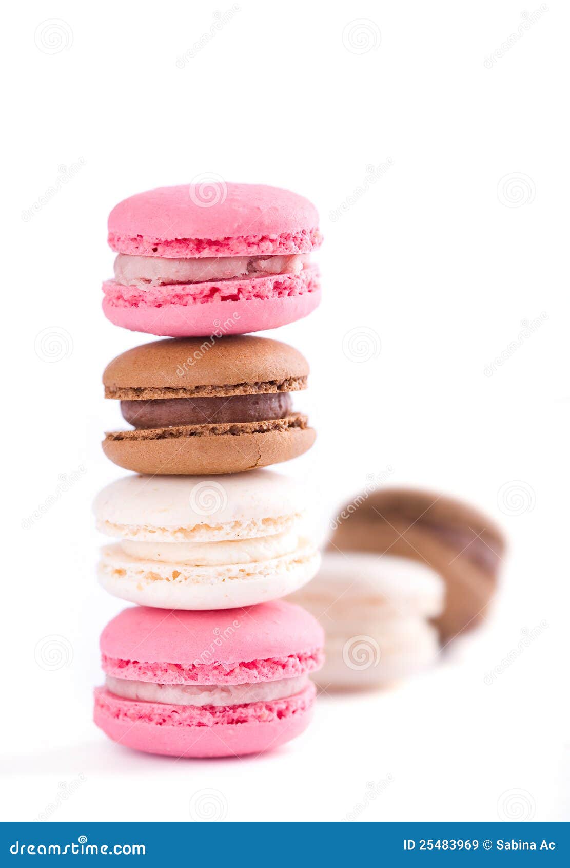 Stack of french macaroons stock image. Image of background - 25483969
