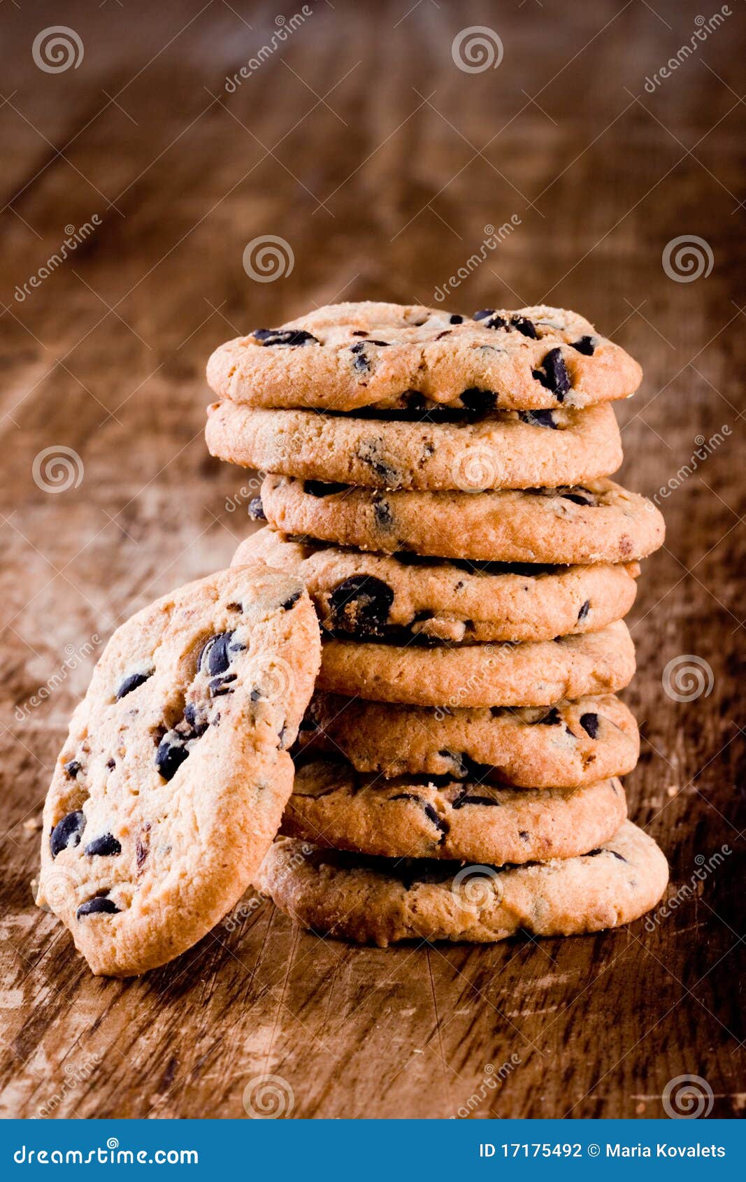 Stack of Fresh Baked Cookies Stock Photo - Image of naughty, biscuits ...
