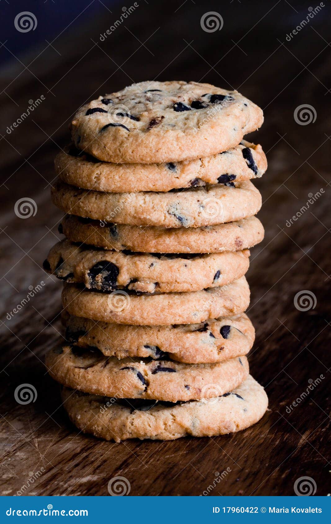 Stack of Fresh Baked Cookies Stock Photo - Image of macro, junk: 17960422