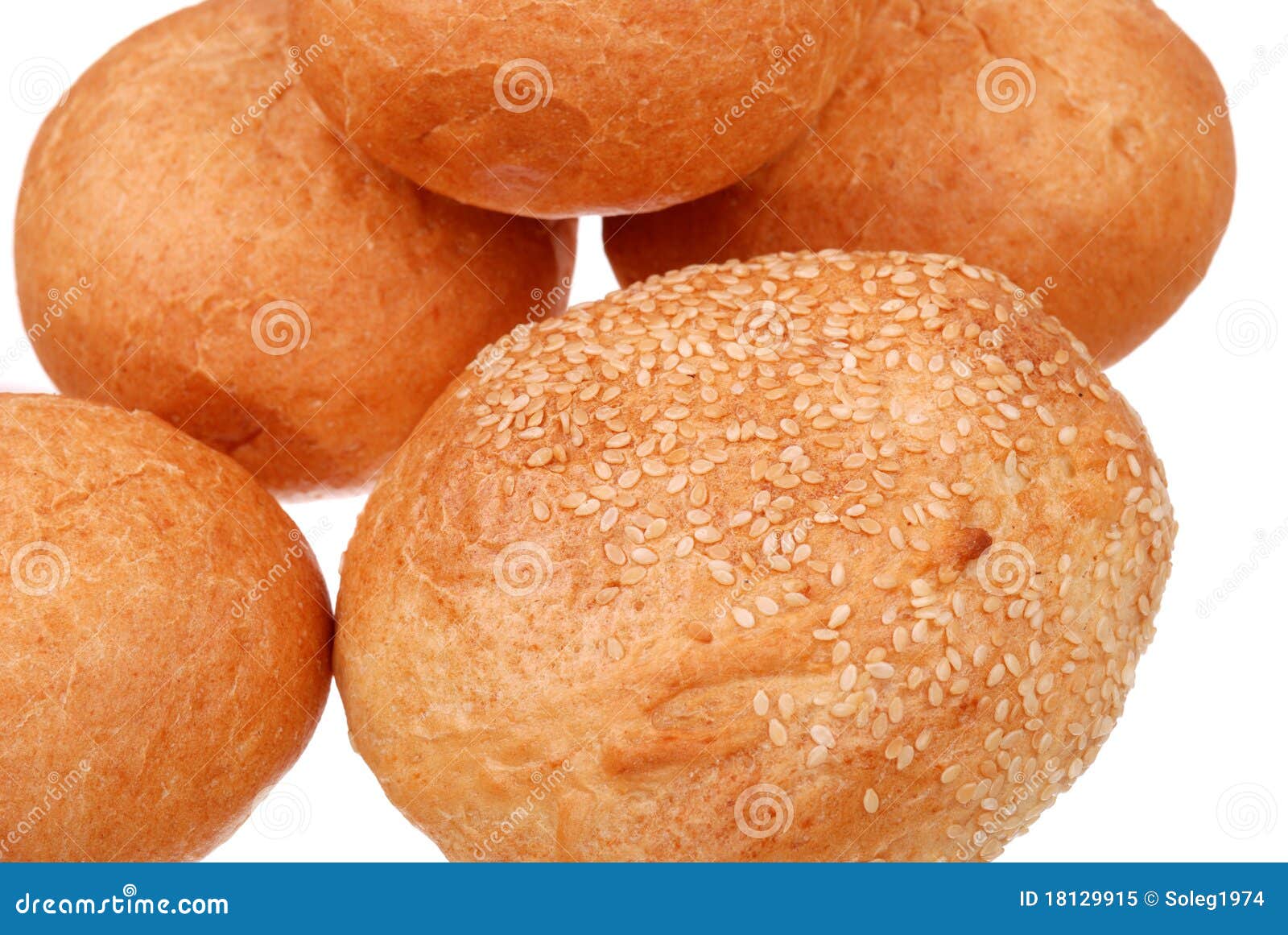 Stack of Fresh Buns Isolated Stock Image - Image of loaf, food: 18129915
