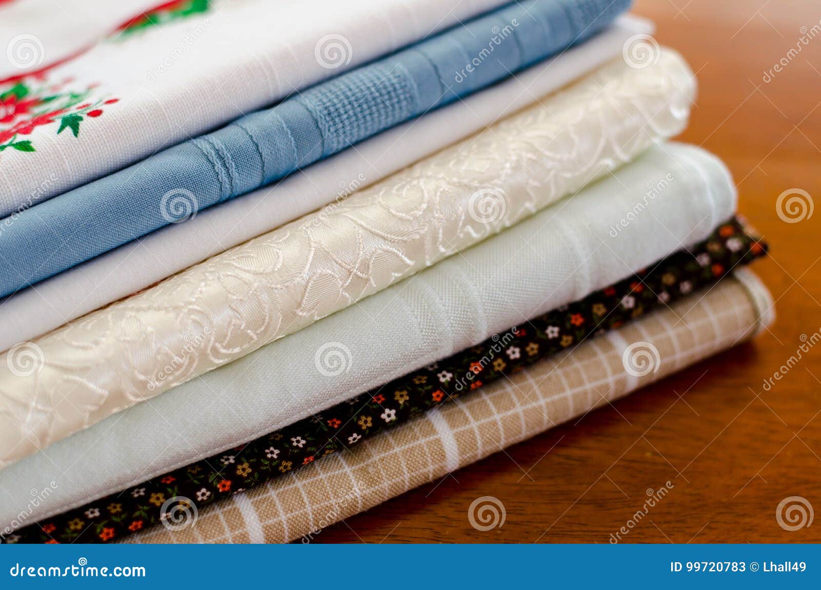 Stack of Cloth Napkins stock image. Image of space, domestic - 99720783