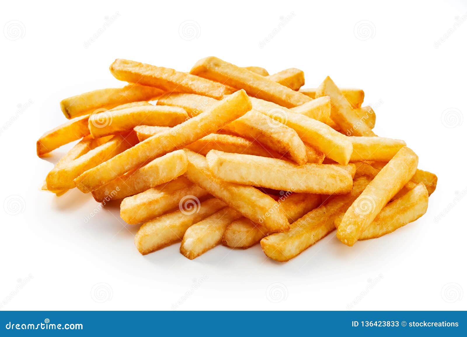 Stack of Fresh Fried French Fries in Depth Perspective Stock Image ...