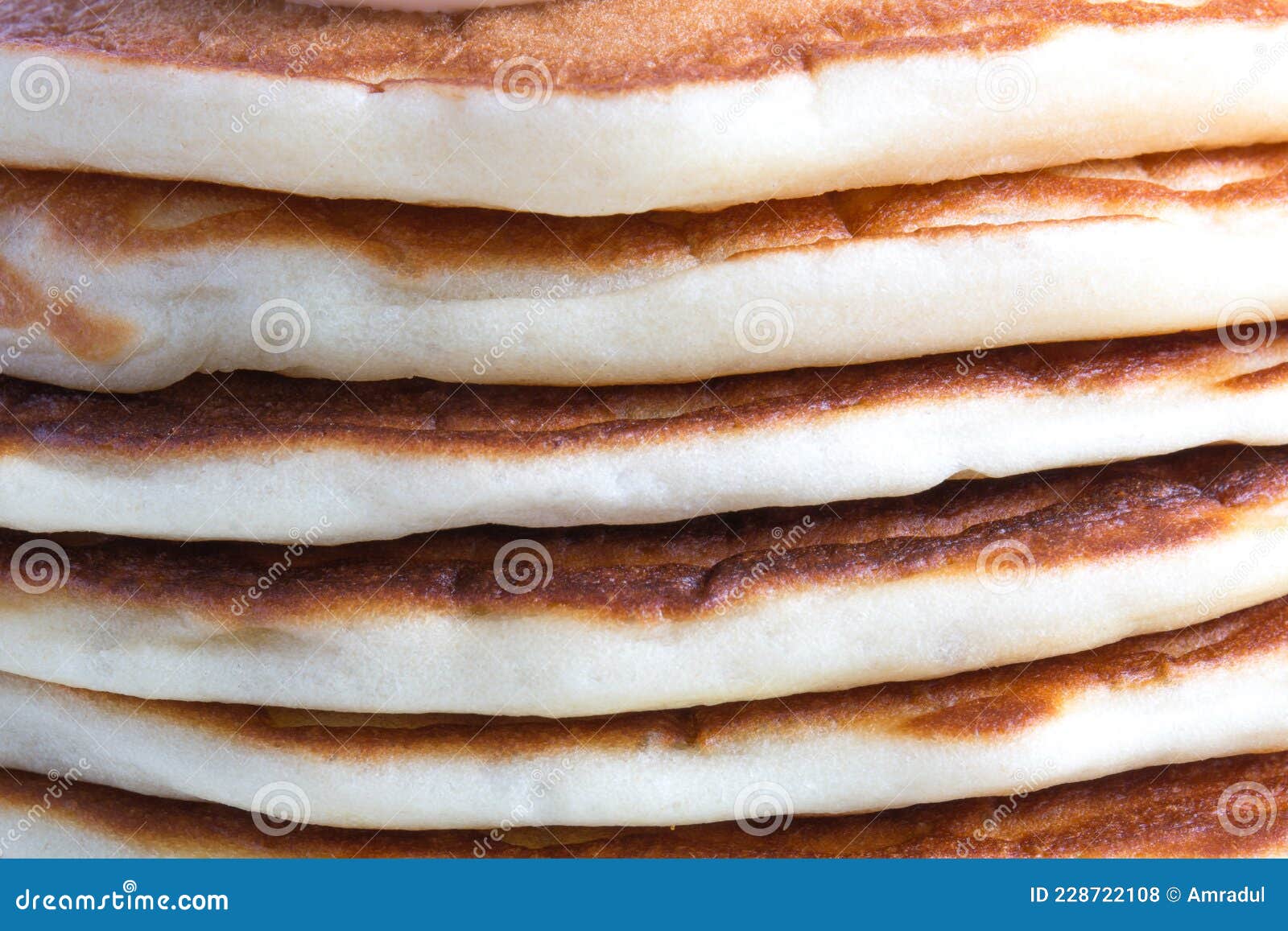 Stack of Fresh Homemade Plain Flapjacks Close-up Stock Photo - Image of ...