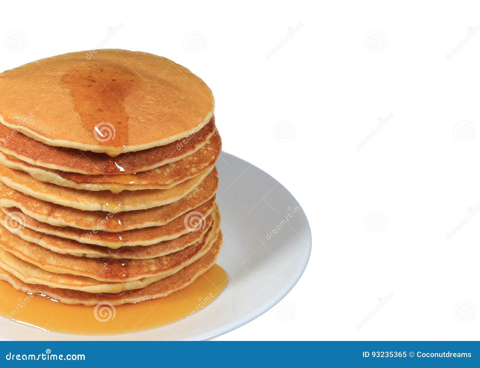 Stack of Fresh Made Pancakes Served with Maple Syrup, with Free Space ...