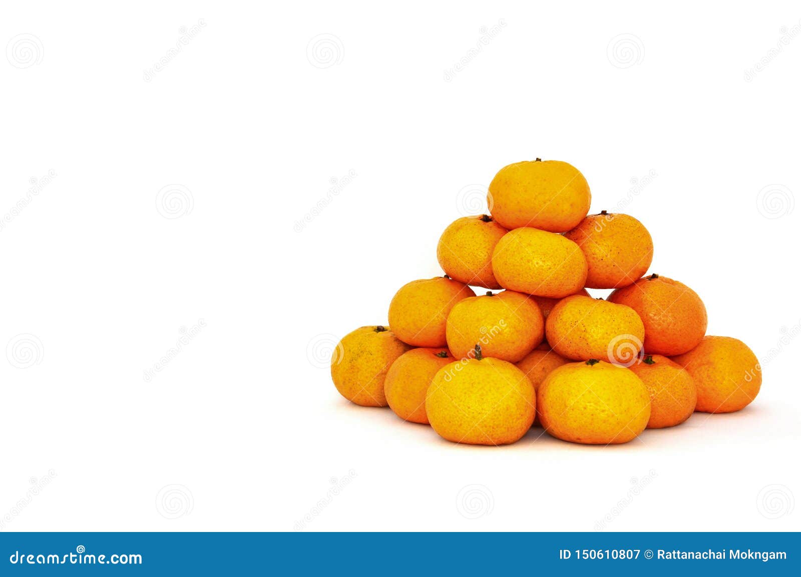 Stack of Fresh Mandarin Oranges on White Background Stock Image - Image ...