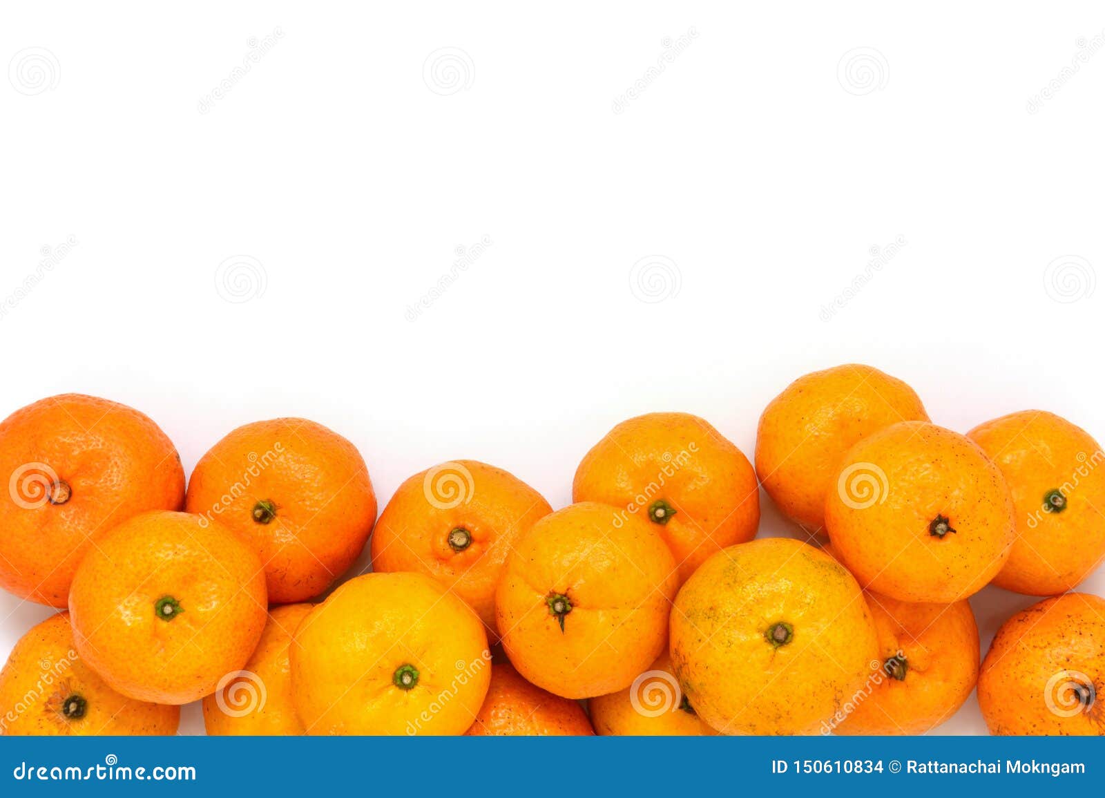 Stack of Fresh Mandarin Oranges on White Background Stock Photo - Image ...