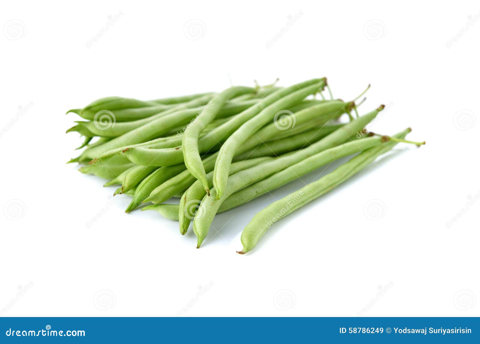 Stack of Fresh Needle Beans on White Stock Image - Image of green ...