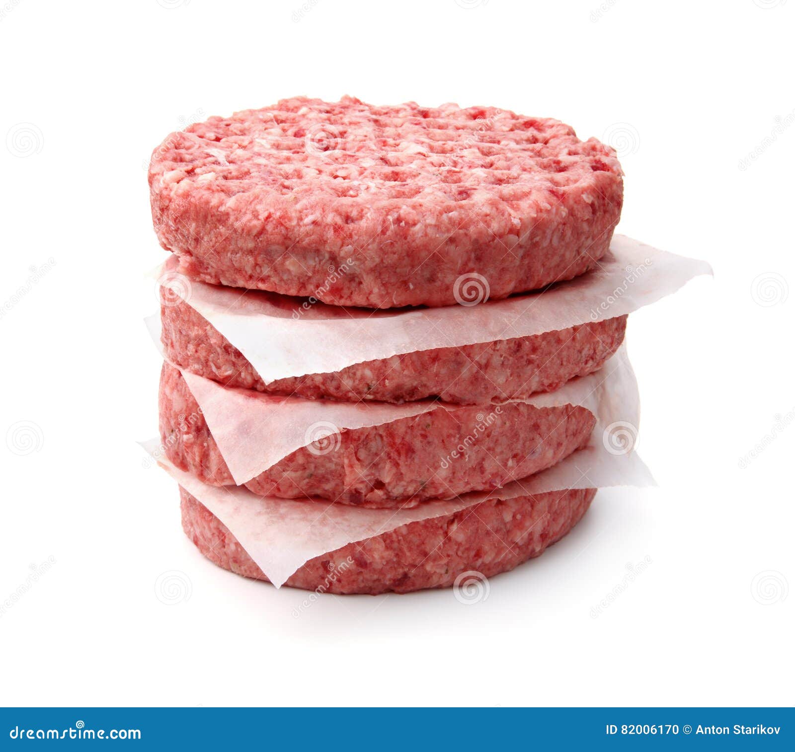 Stack of Fresh Raw Burger Patty Stock Photo - Image of cuisine, heap ...