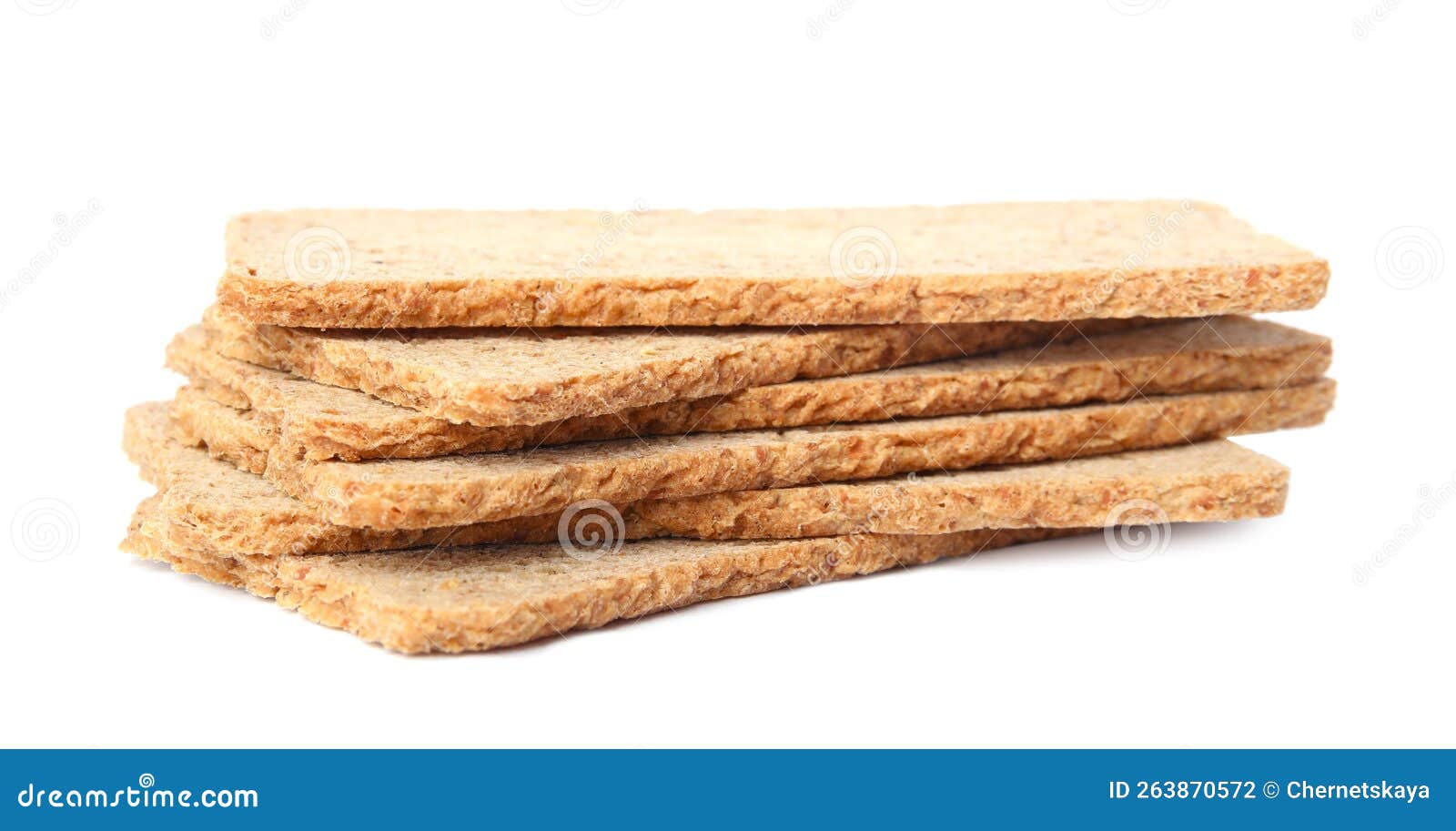 Stack of Fresh Rye Crispbreads Isolated on White Stock Photo - Image of ...