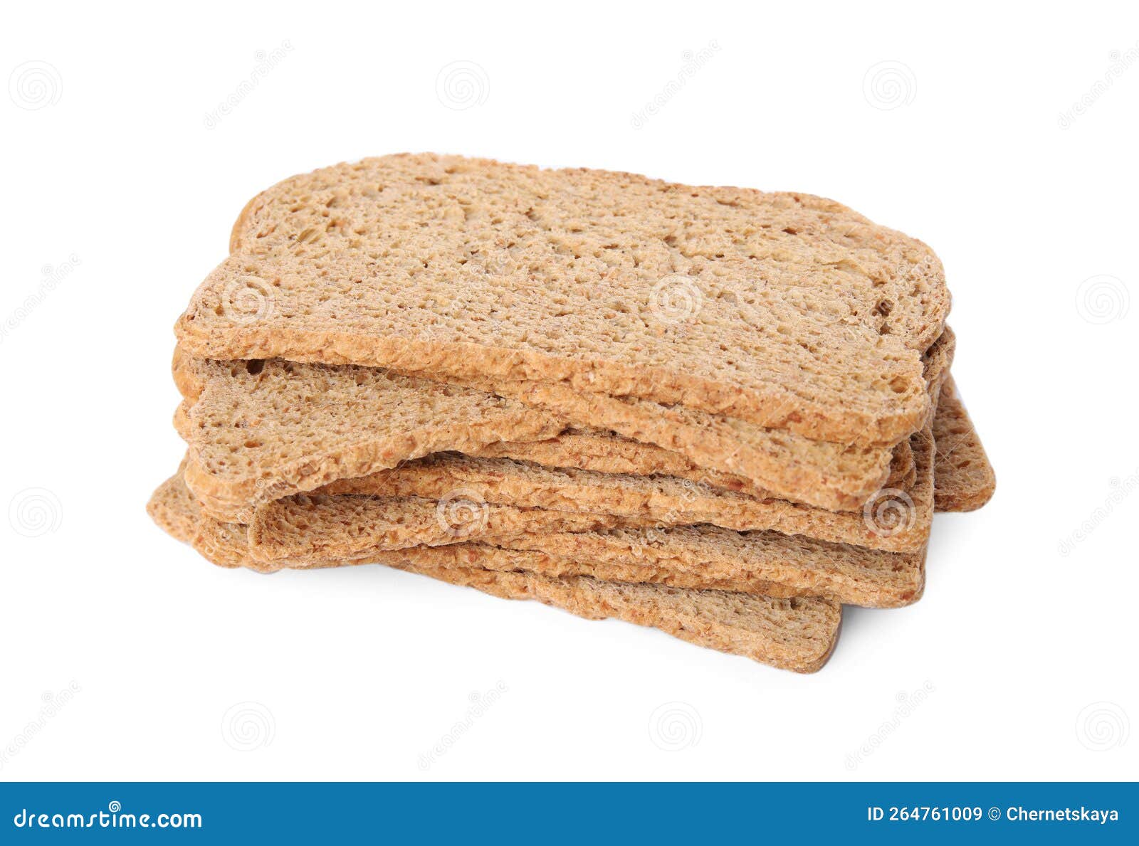 Stack of Fresh Rye Crispbreads Isolated on White Stock Image - Image of ...