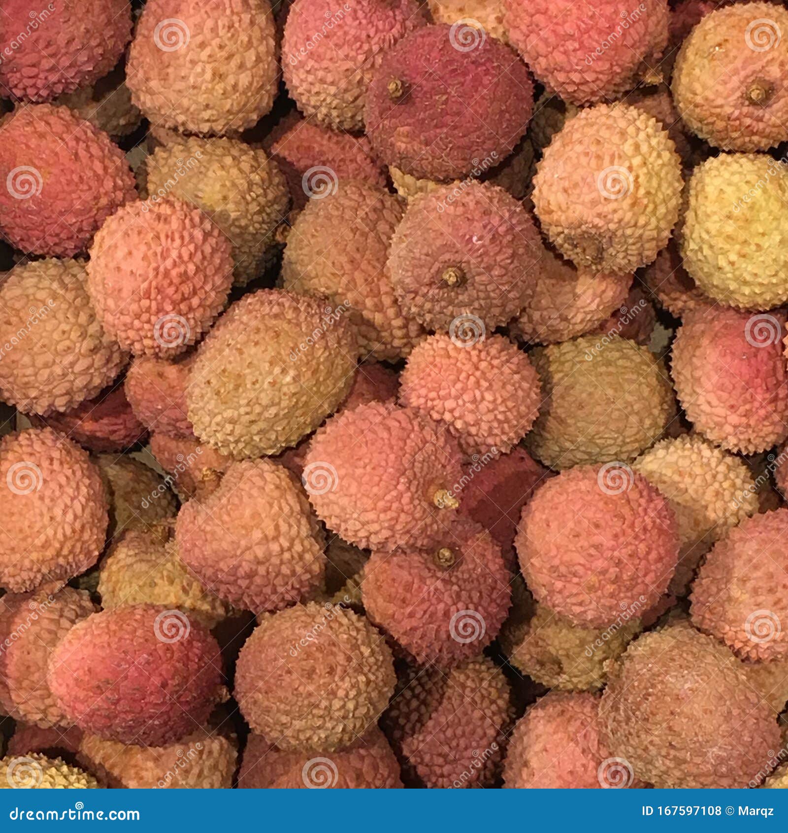 Close Up - Stack of Fresh Lychee Stock Photo - Image of group, green ...