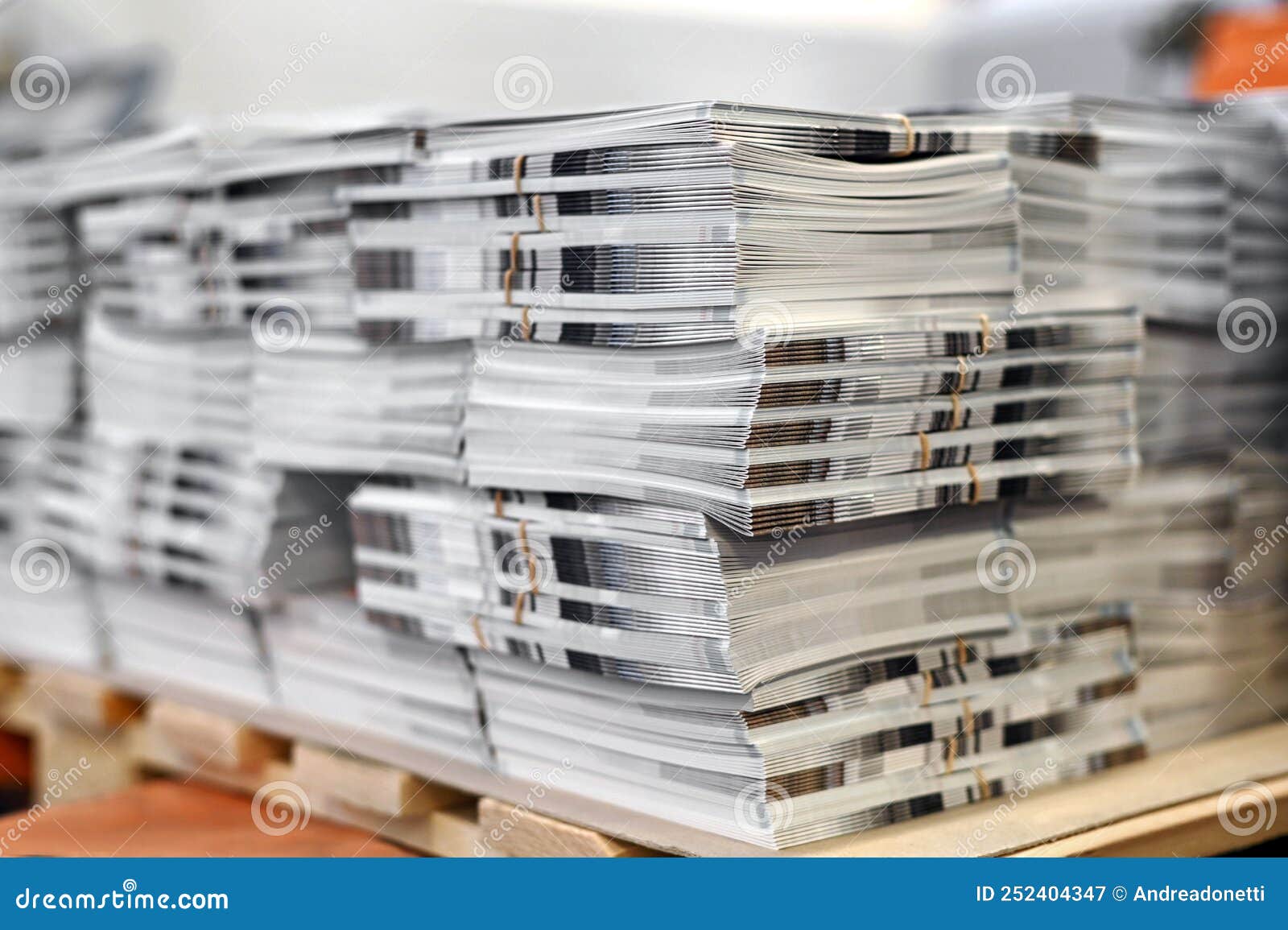 Stack of Freshly Printed Catalogs Stock Image - Image of indoors ...