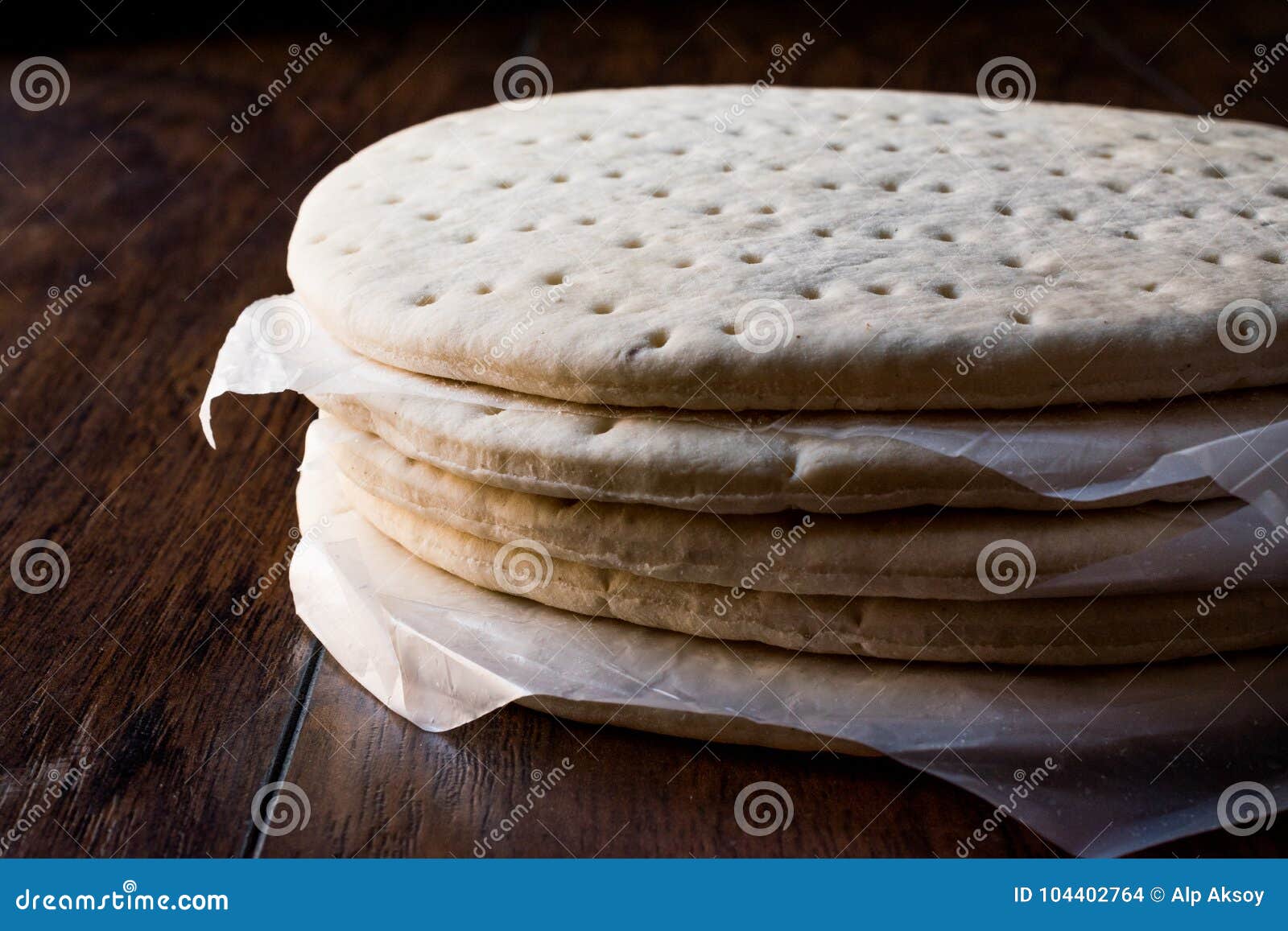 Stack of Frozen Pizza Base or Dough Stock Photo - Image of unhealthy ...