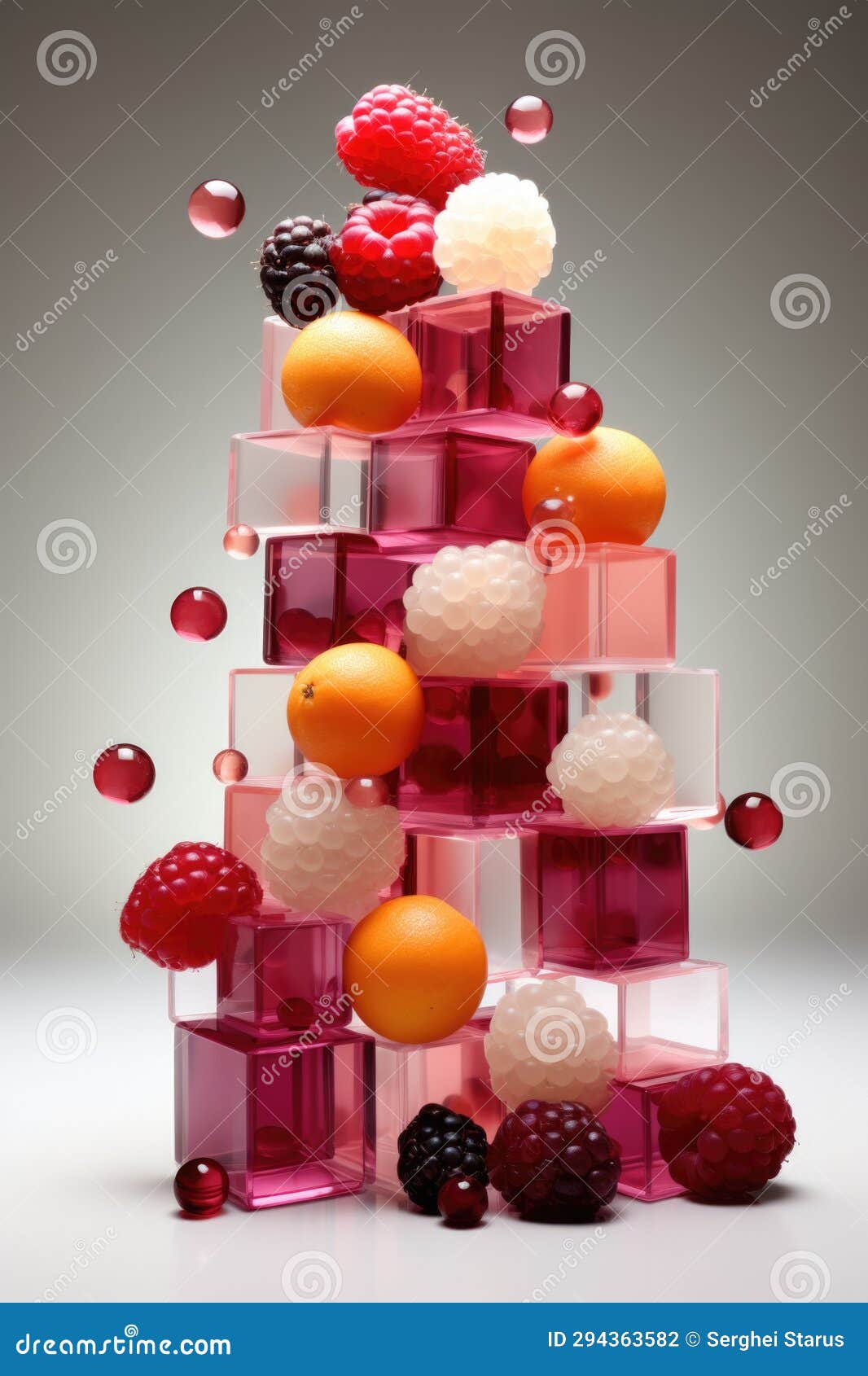 Stack Of Fruit Crates Isolated On White Background. 3D Illustration ...