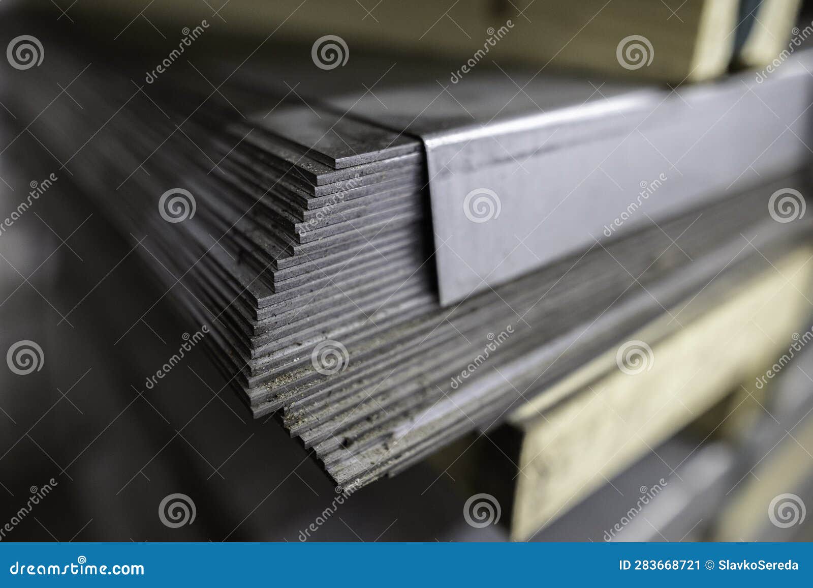 Stack Of Galvanized Metal Structures On The Ground At The Construction ...