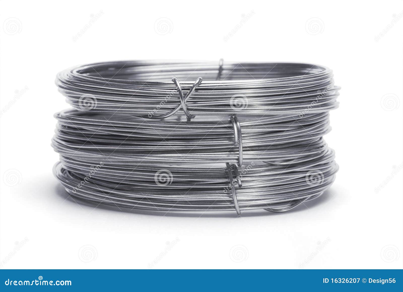 Stack of galvanized wires stock image. Image of silver - 16326207