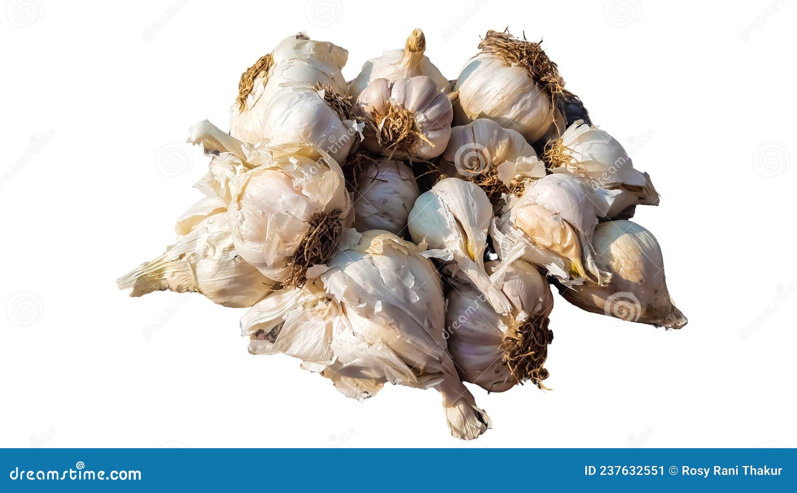 Stack of Garlic and White Background. Stock Image - Image of nutrition ...