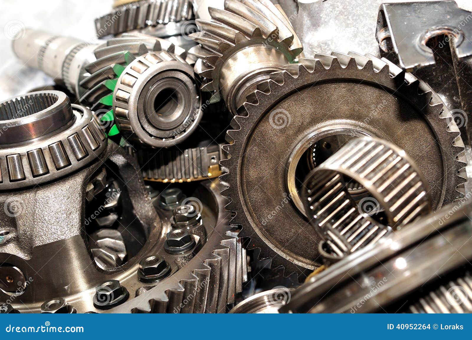 Stack of Gearbox parts. stock photo. Image of repair - 40952264