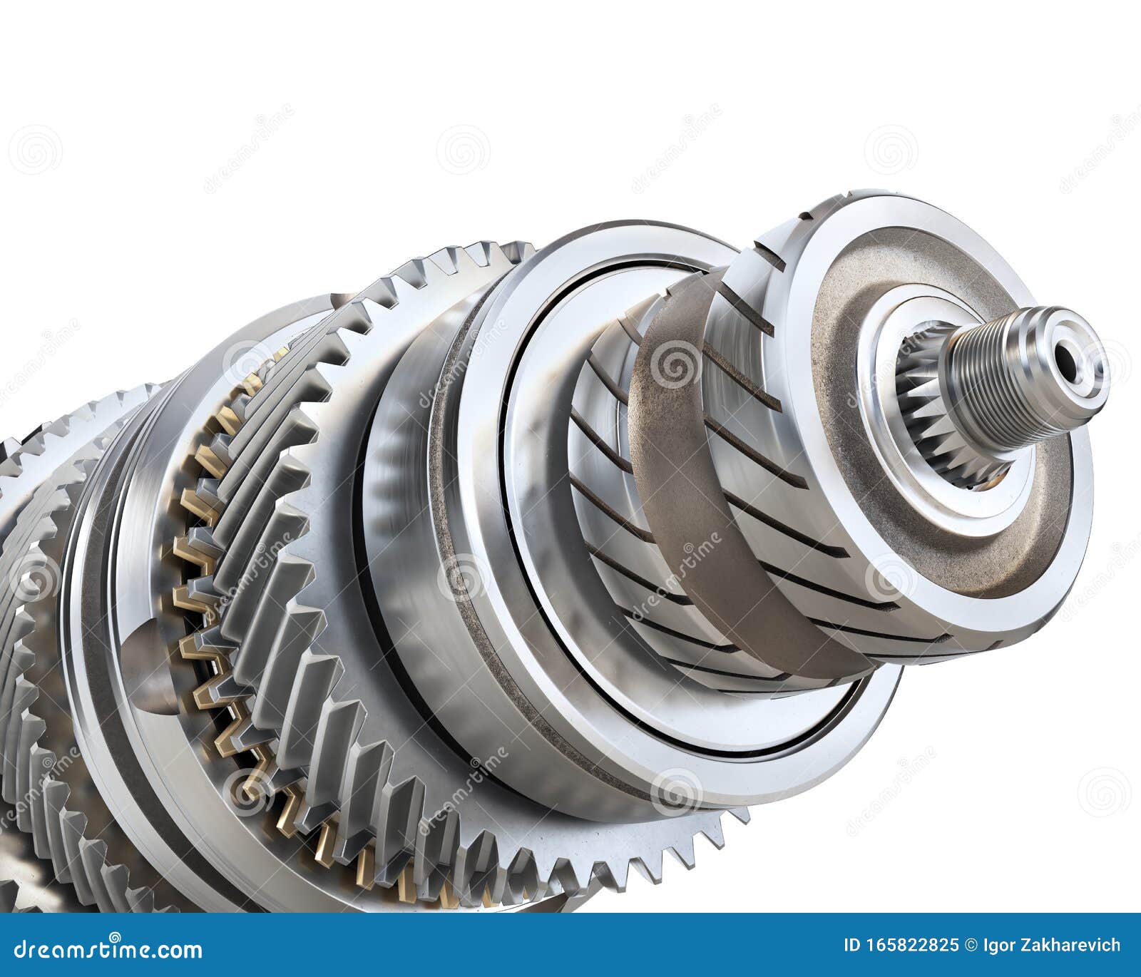 Stack of Gears Isolated on a White Background. Stock Illustration ...