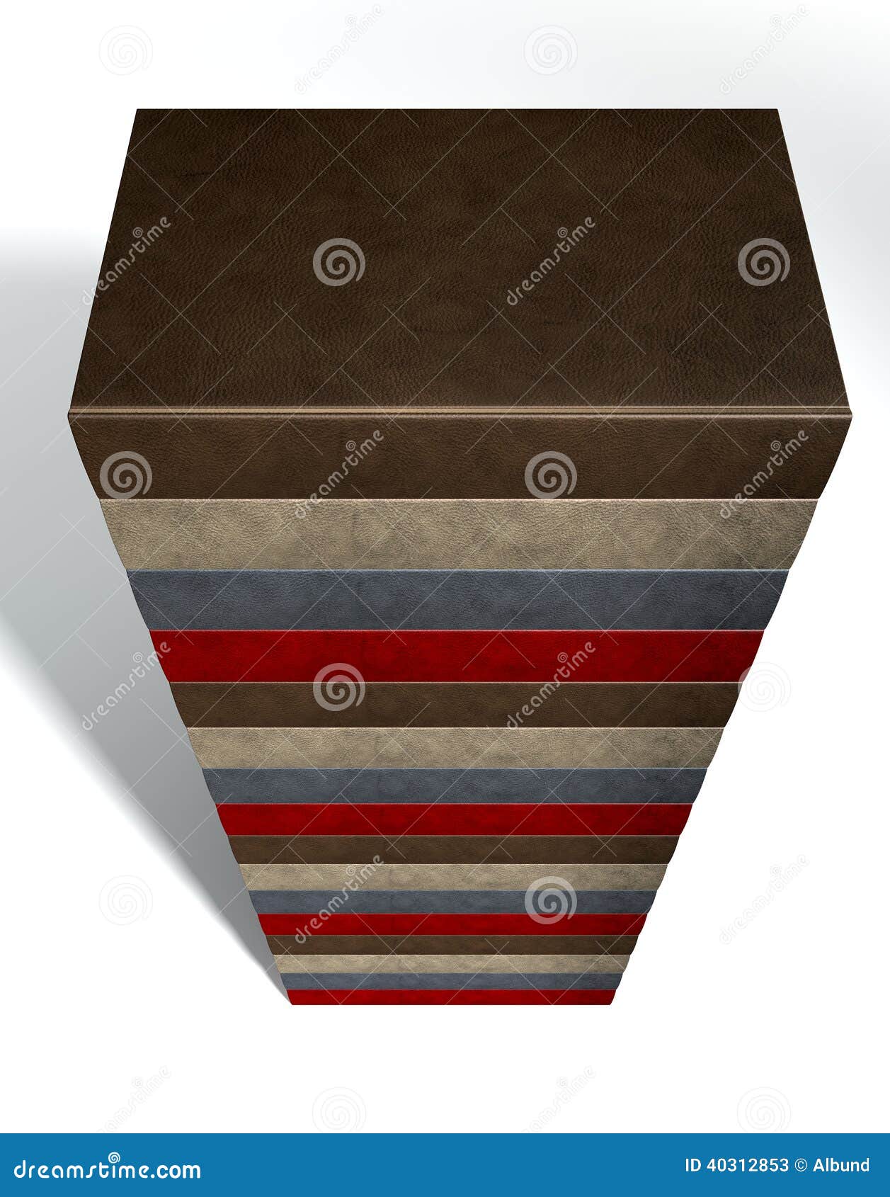 Stack of Generic Leather Books Stock Illustration - Illustration of ...