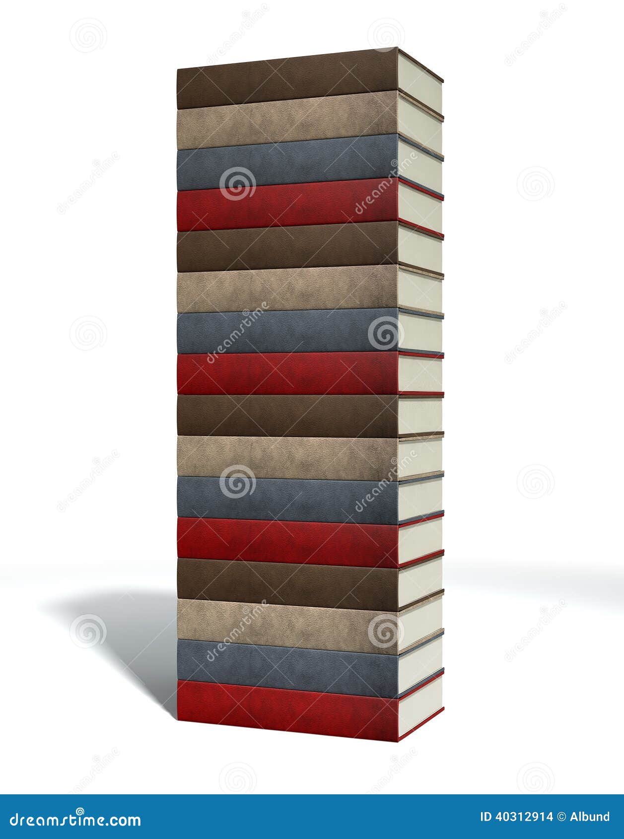 Stack of Generic Leather Books Stock Illustration - Illustration of ...